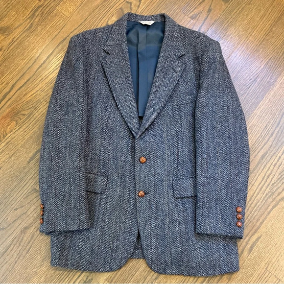 Vintage | Suits & Blazers | Vintage 0 Scottish Wool Handwoven Blazer ...